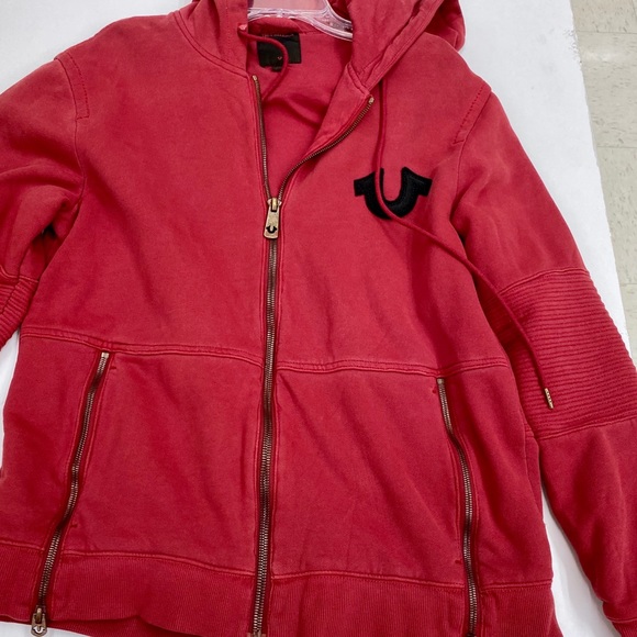True Religion | Shirts | New True Religion Red Hoodie Jacket | Poshmark
